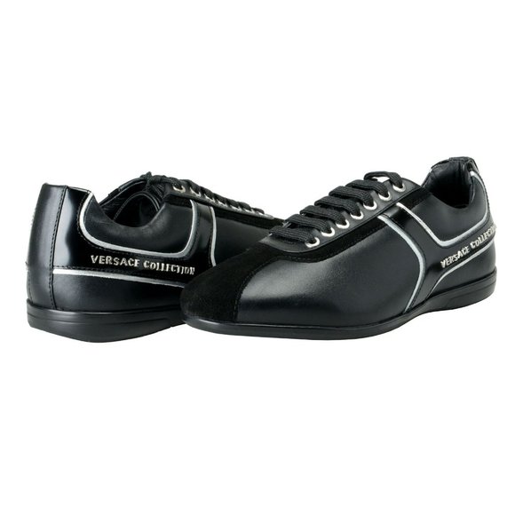 Versace Collection | Shoes | Versace Collection Mens Black Leather ...